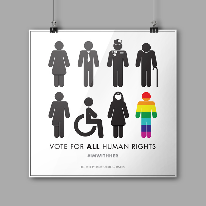 Human Rights Vote Poster & Shirt - karyn jimenez elliott